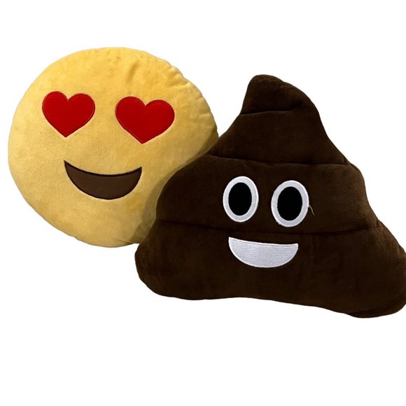 Unbranded | Toys | Emoji Heart Eyes Brown Poo Smiling Plush Pillows ...